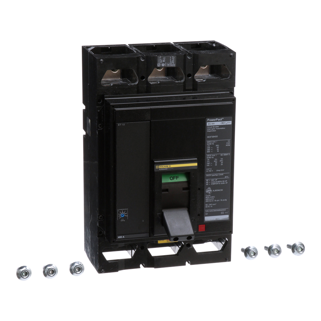 Circuit breaker, PowerPacT M, 600A, 3 pole, 600VAC, 18kA, busbar, ET 1 ...